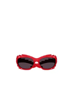 Balenciaga Geometric Frame Sunglasses - Red