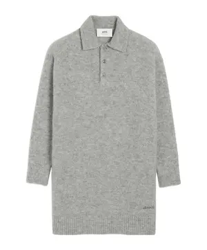 Ami Long Sleeve Embroidered Mini Dress