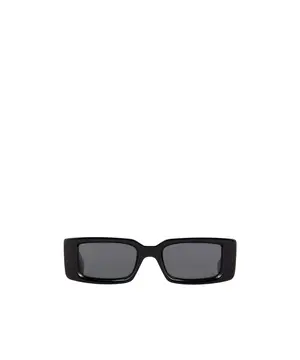 Off-White Square Frame Sunglasses With Logo Detail - Gray