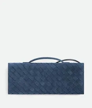 Bottega Veneta Andiamo Clutch In Intrecciato Suede