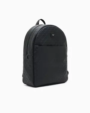 Emporio Armani Embossed Eagle Logo Backpack