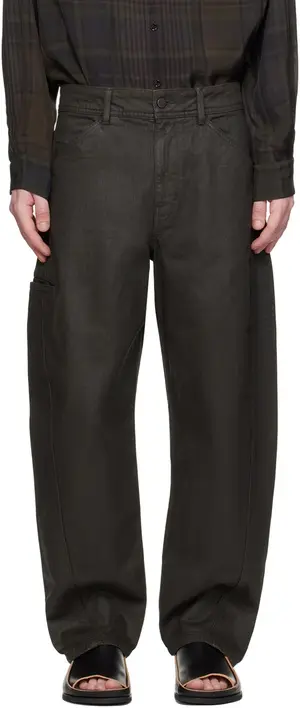 LEMAIRE Belted Cotton Trousers