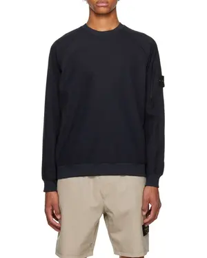 Stone Island Compass Motif Long Sleeve Sweatshirt