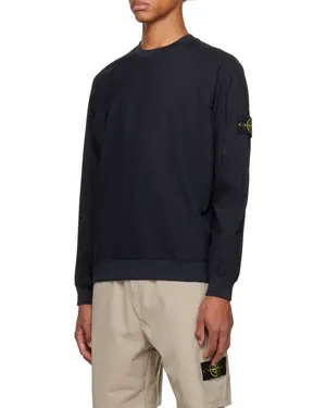 Stone Island Compass Motif Long Sleeve Sweatshirt