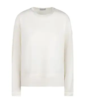 Moncler Crewneck Long-sleeved Jumper - White