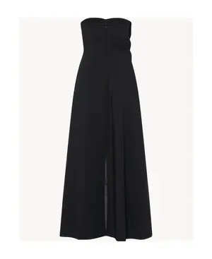 THE ROW Strapless Stretch Wool Dress With Front Twist Detail