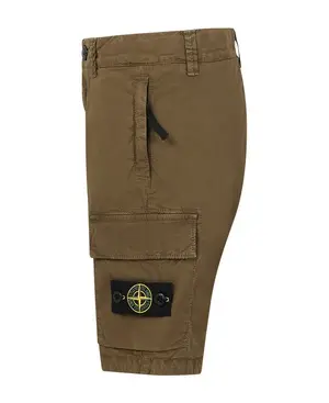 Stone Island Logo Patch Cargo Shorts