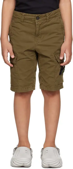 Stone Island Logo Patch Cargo Shorts