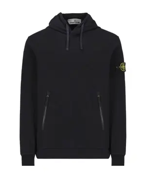 Stone Island Compass Patch Hoodie - Blue