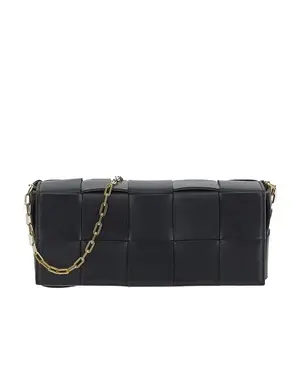 Bottega Veneta Cassette Chained Pouch Bag - Black