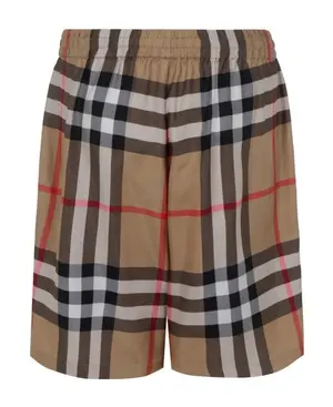 Burberry Checked Elasticated Waist Shorts
