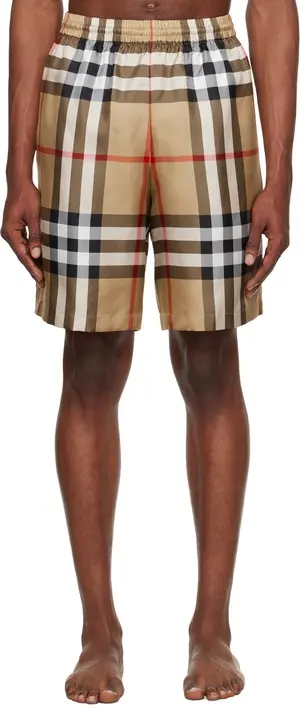 Burberry Checked Elasticated Waist Shorts