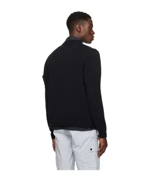 Stone Island Logo Medallion Knitted Cardigan