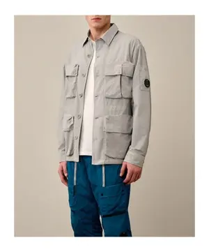 C.P. COMPANY Lens-detail Shirt Jacket - Gray