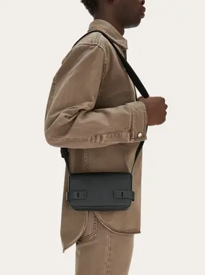 FERRAGAMO Gancini Buckle Messenger Bag