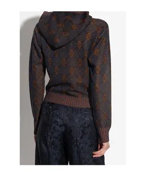 Etro Patterned Knit Hoodie