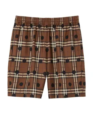 Burberry Vintage Checked Straight Hem Shorts - Brown