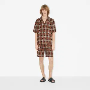 Burberry Vintage Checked Straight Hem Shorts