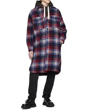 Isabel Marant Étoile Kotajo Checked Long Sleeve Coat