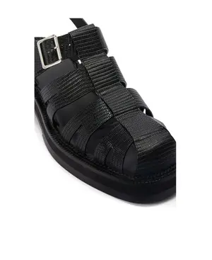 AMI Paris Caged Ankle Strap Sandals