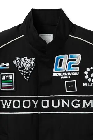 WOOYOUNGMI Long-sleeved Zipper Jacket With Patches