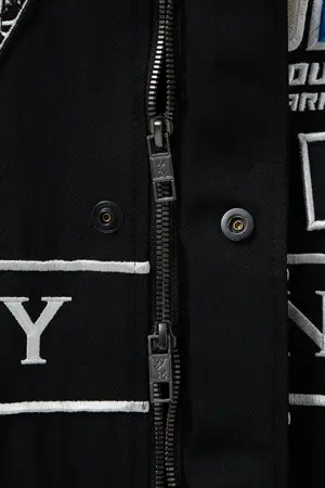 WOOYOUNGMI Long-sleeved Zipper Jacket With Patches