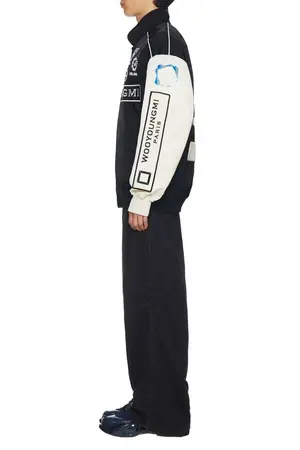 WOOYOUNGMI Long-sleeved Zipper Jacket With Patches