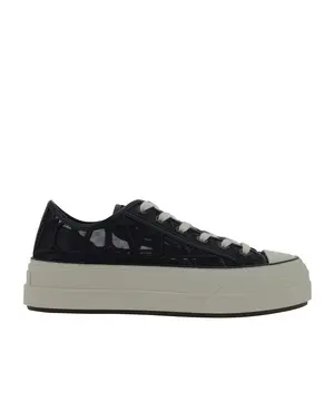 Valentino Garavani Toile Iconograph Totaloop Lace-up Sneakers