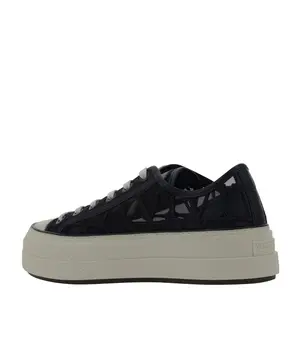 Valentino Garavani Toile Iconograph Totaloop Lace-up Sneakers