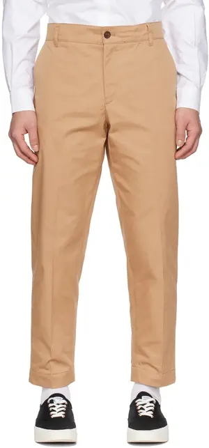 Maison Kitsuné Straight-leg Cropped Tailored Trousers