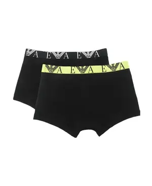 Emporio Armani Logo Boxer Panties Two-pair - Black