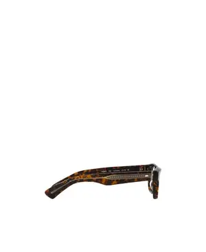 Oliver Spencer Tortoiseshell Effect Rectangle Frame Eyeglasses