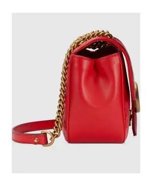 Gucci Gg Marmont Matelassé Shoulder Bag - Red