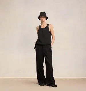 AMI Paris Drawstring Sleeveless Tank Top