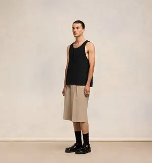 AMI Paris Drawstring Sleeveless Tank Top