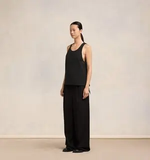 AMI Paris Drawstring Sleeveless Tank Top