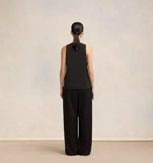 AMI Paris Drawstring Sleeveless Tank Top