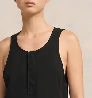 AMI Paris Drawstring Sleeveless Tank Top