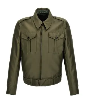 TOM FORD Military Style Belted Jacket