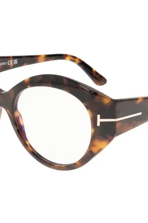 TOM FORD Oval Frame Eyeglasses - Multicolor