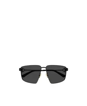 Bottega Veneta Rectangle Frame Sunglasses - Black