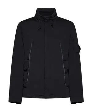C.P. COMPANY Lens Detail Funnel Neck Jacket - Black
