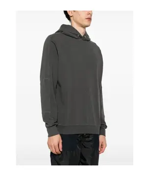 Stone Island Old Treatment Cotton Hoodie - Black