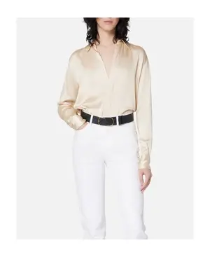 AMI Paris Silk Finish Long-sleeve Shirt