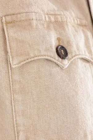 Miu Miu Denim Shirt With Logo Embellishment