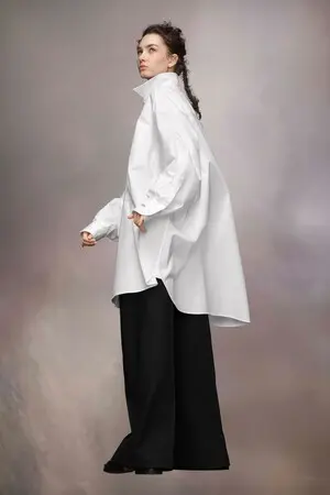 MAISON MARGIELA Oversized Drop-shoulder Shirt - White