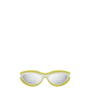 Bottega Veneta Geometric Frame Sunglasses - White