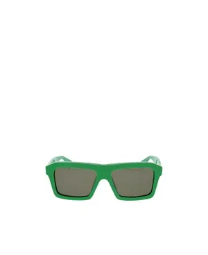 Bottega Veneta Rectangle Frame Sunglasses - Green