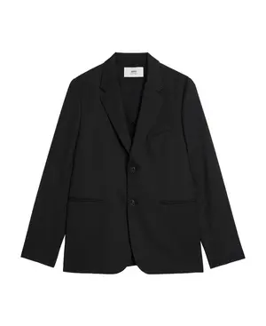 Ami Single-breasted Tailored Jacket - Black