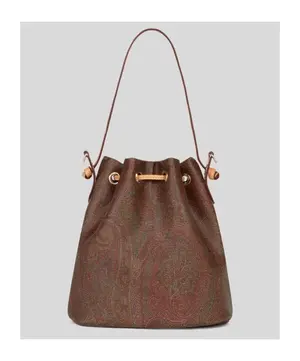 Etro Paisley Jacquard Cotton Bucket Bag